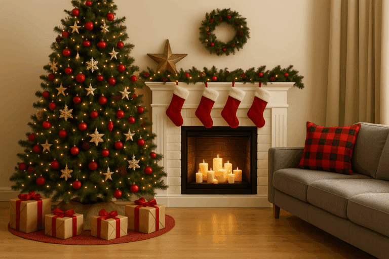How to Create a Cohesive Theme with Your Christmas Decorations - Blue ...